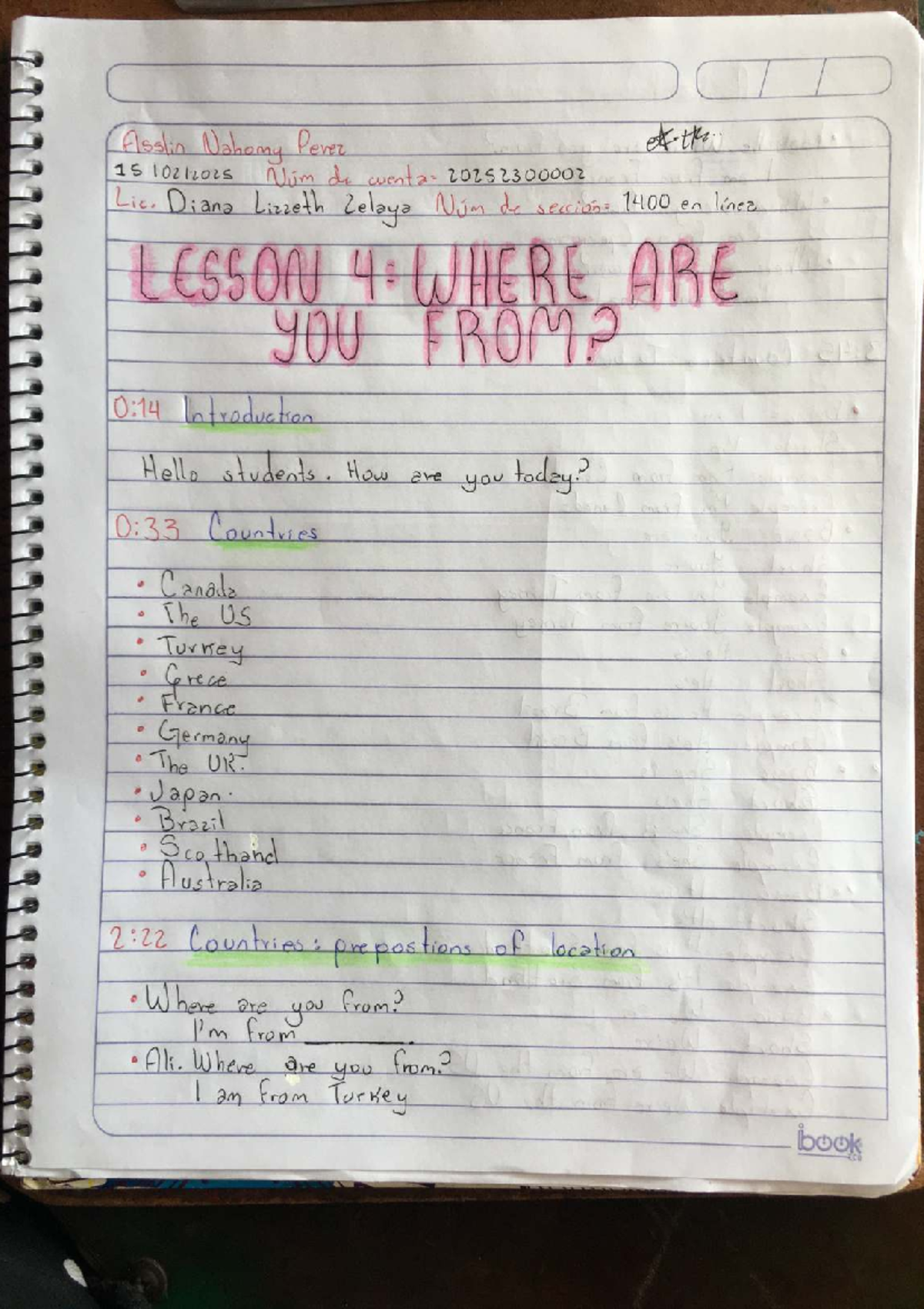 Lesson 4: Where Are You From? - Ingles I (ATH 15) - Studocu