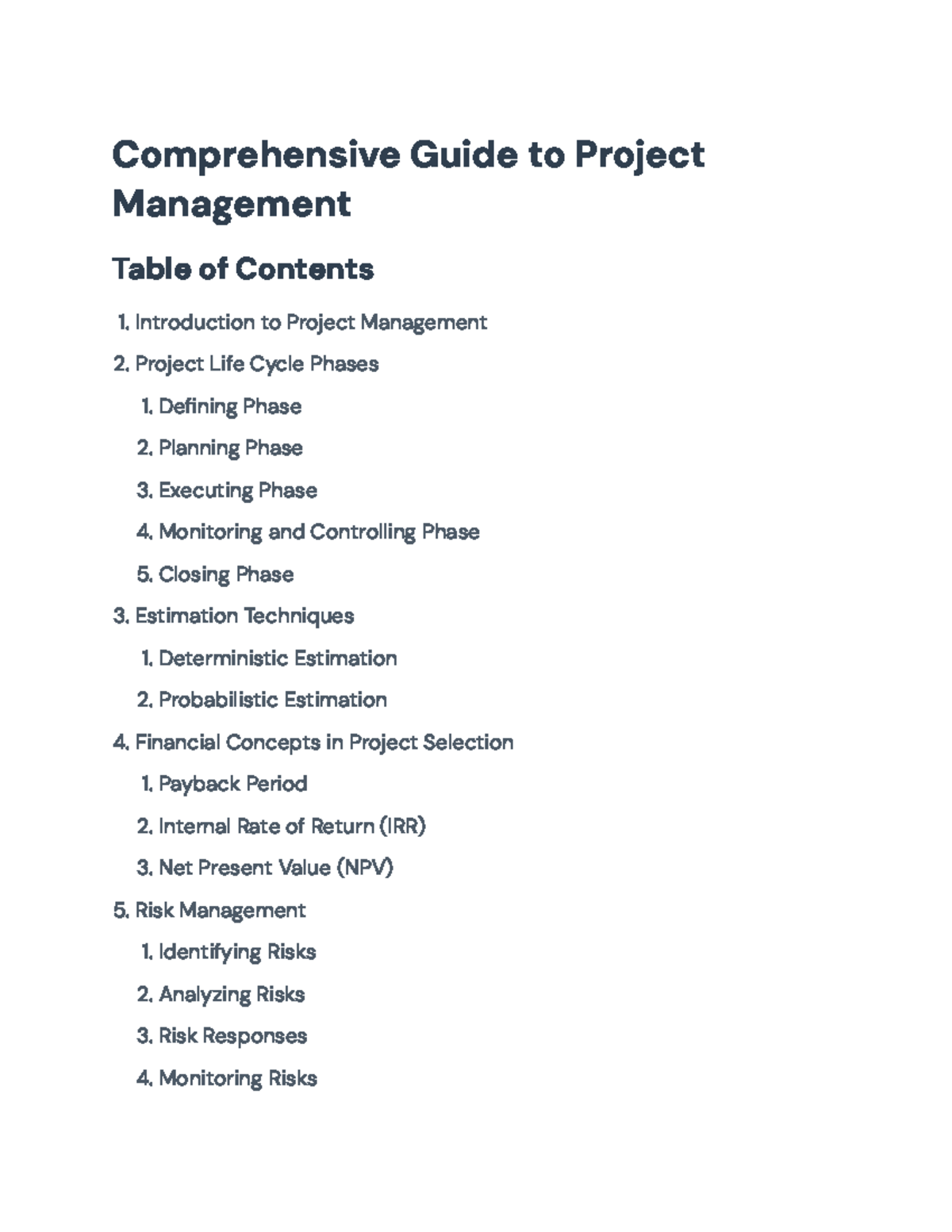 Comprehensive Guide to Project Management Principles & Practices - Studocu