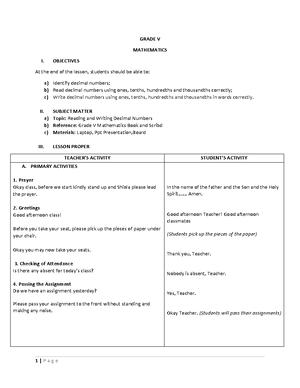 Noun or Naming Words - Lesson Plan - A Detailed Lesson Plan in English ...