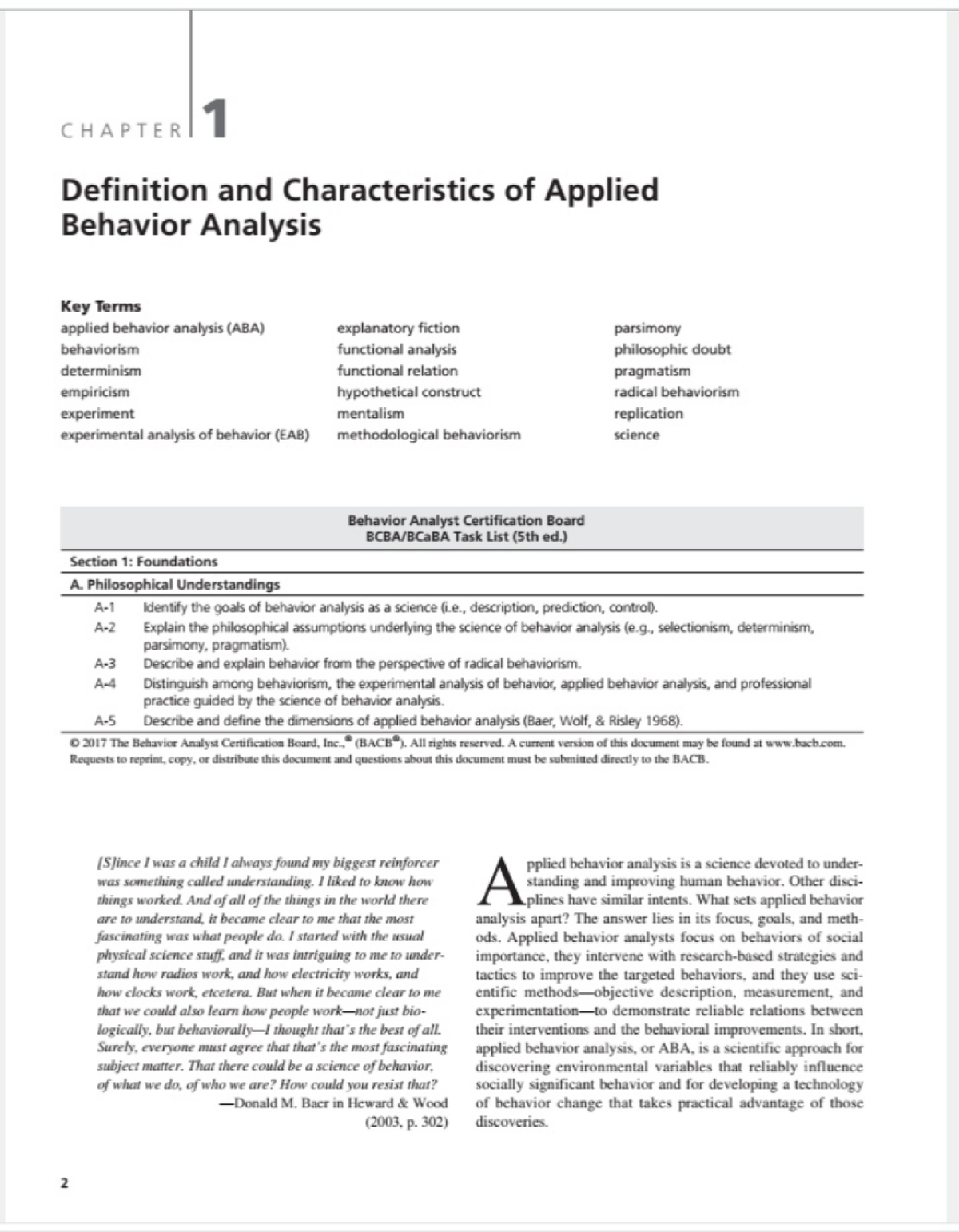 Applied Behavior Analysis: Foundations and Characteristics - ABA 101 ...