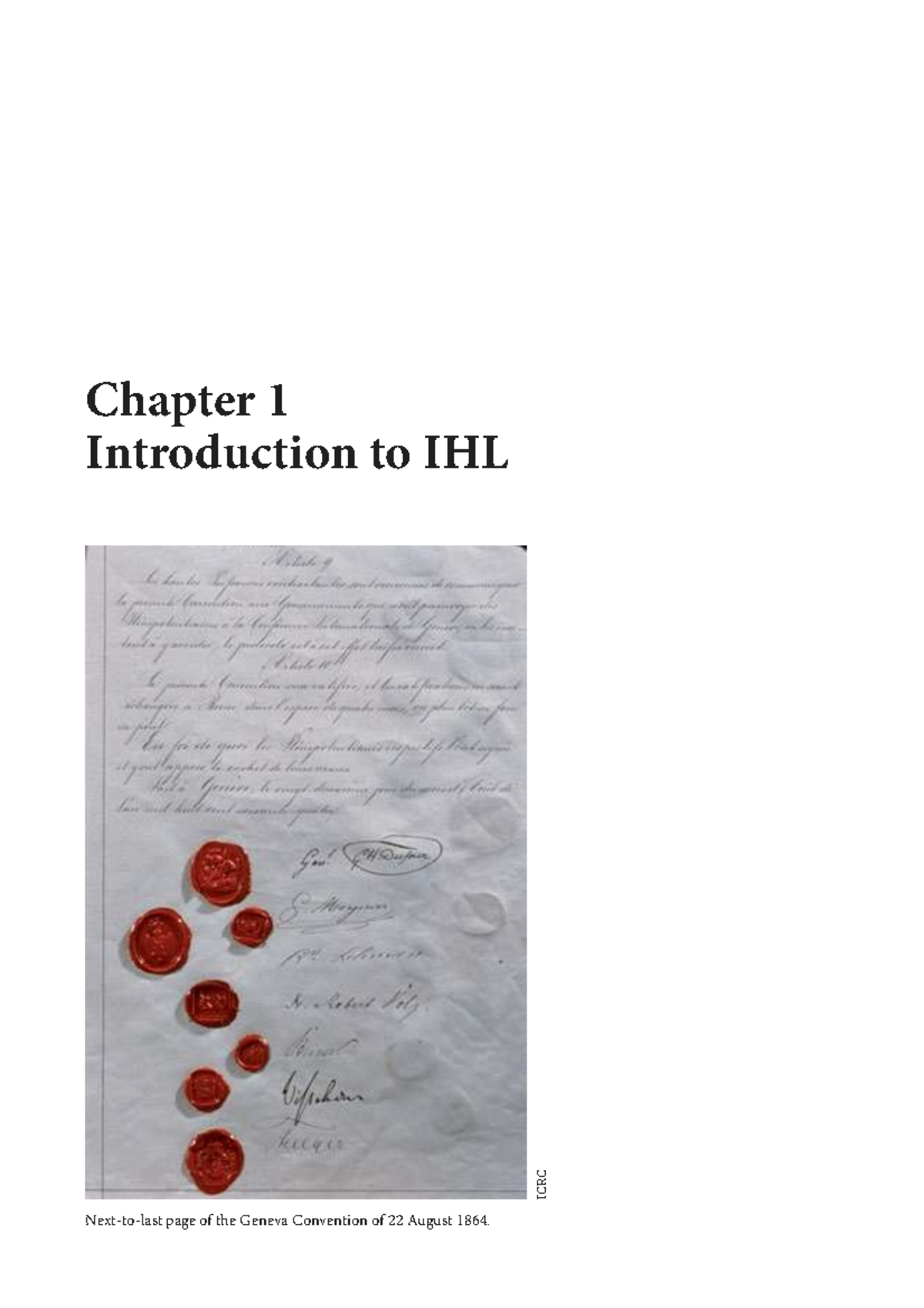 ICRC Chapter 1: Introduction to International Humanitarian Law (IHL ...