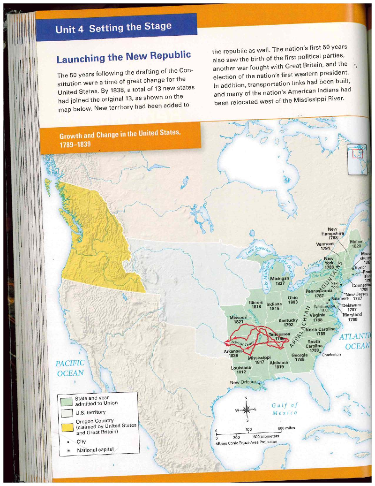 Unit 4: Launching the New Republic - Political Developments and Key ...