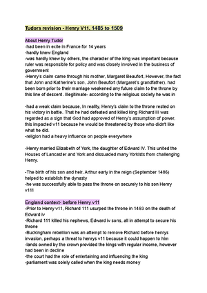 OCR A Level History Mid Tudor Crises Rebellion and unrest Revision ...