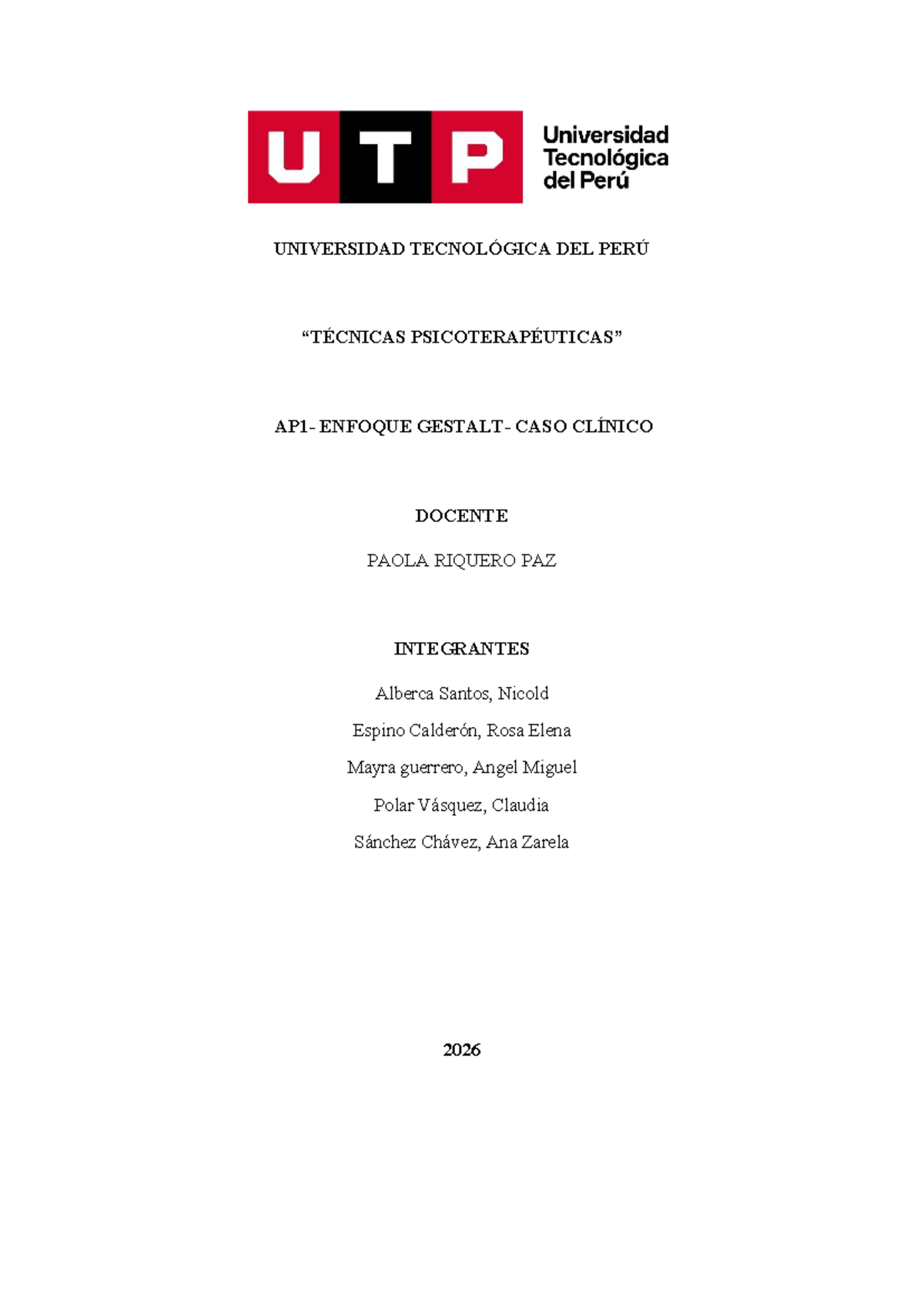 Informe de Aplicación de la Técnica de Exageración en Terapia Gestalt ...