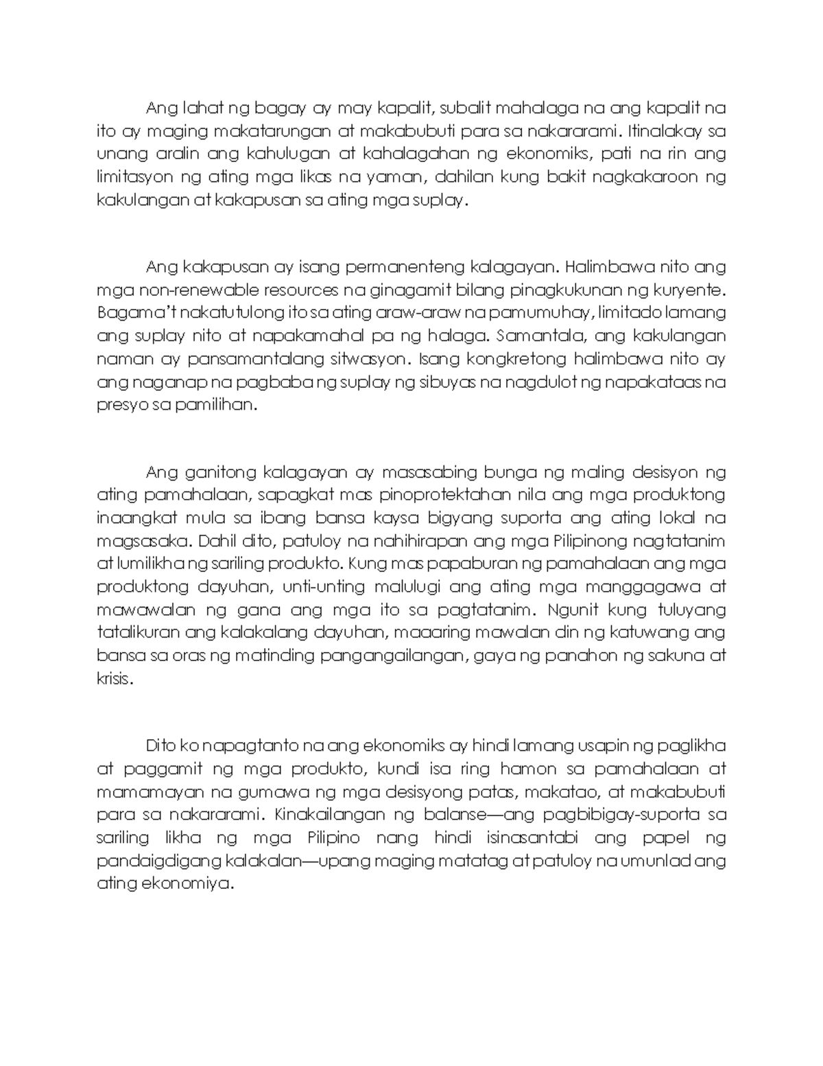Ekonomiks: Kahulugan, Kahalagahan, at Limitasyon ng Likas na Yaman ...