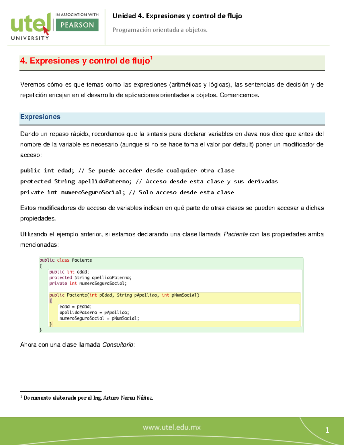 Expresiones y Control de Flujo en Programación Orientada a Objetos ...