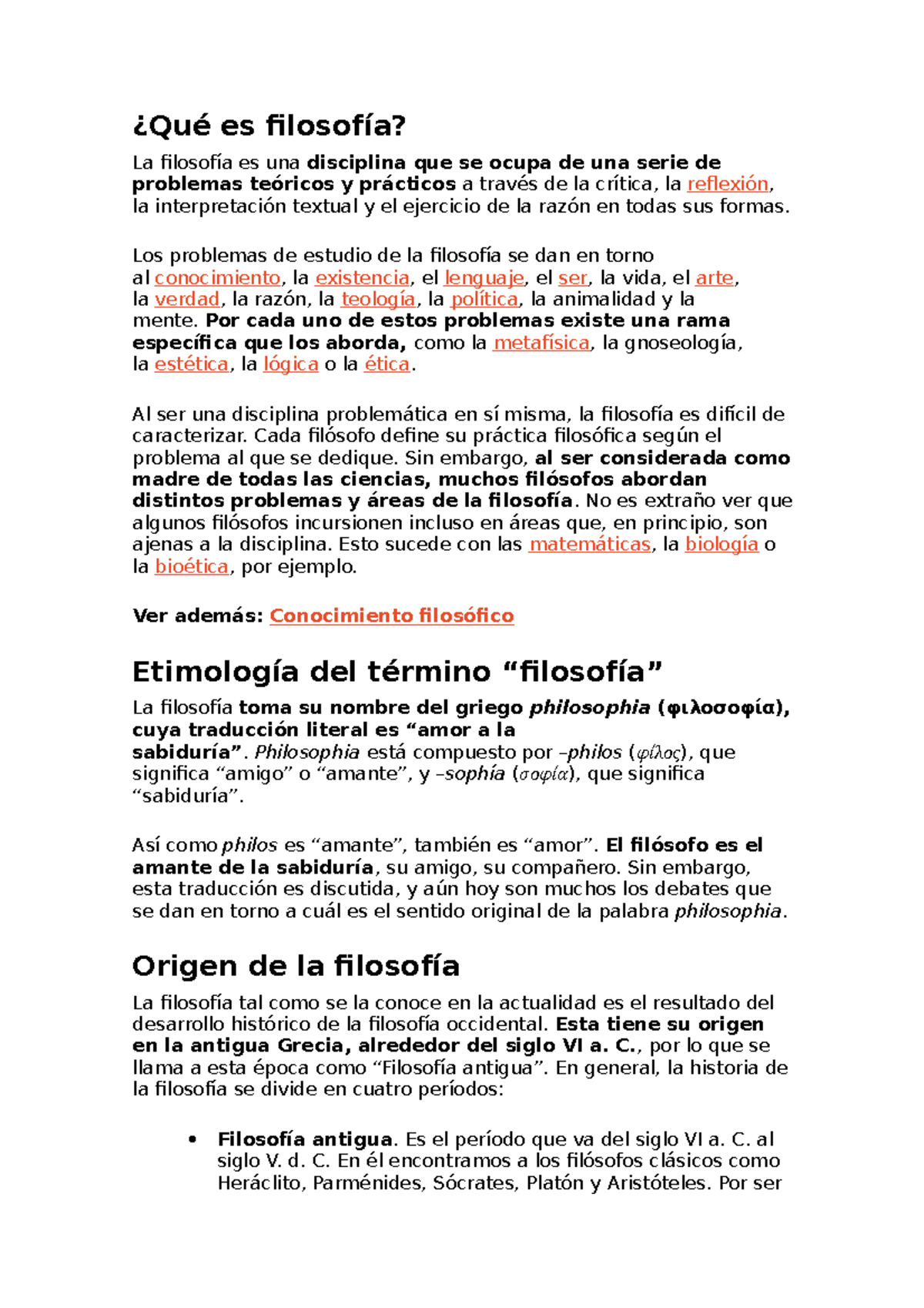 Qué es filosofía - ¿Qué es filosofía? La filosofía es una disciplina ...