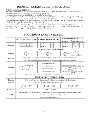 [Solved] Cest quoi modalit en statistiques - Statistique - Studocu