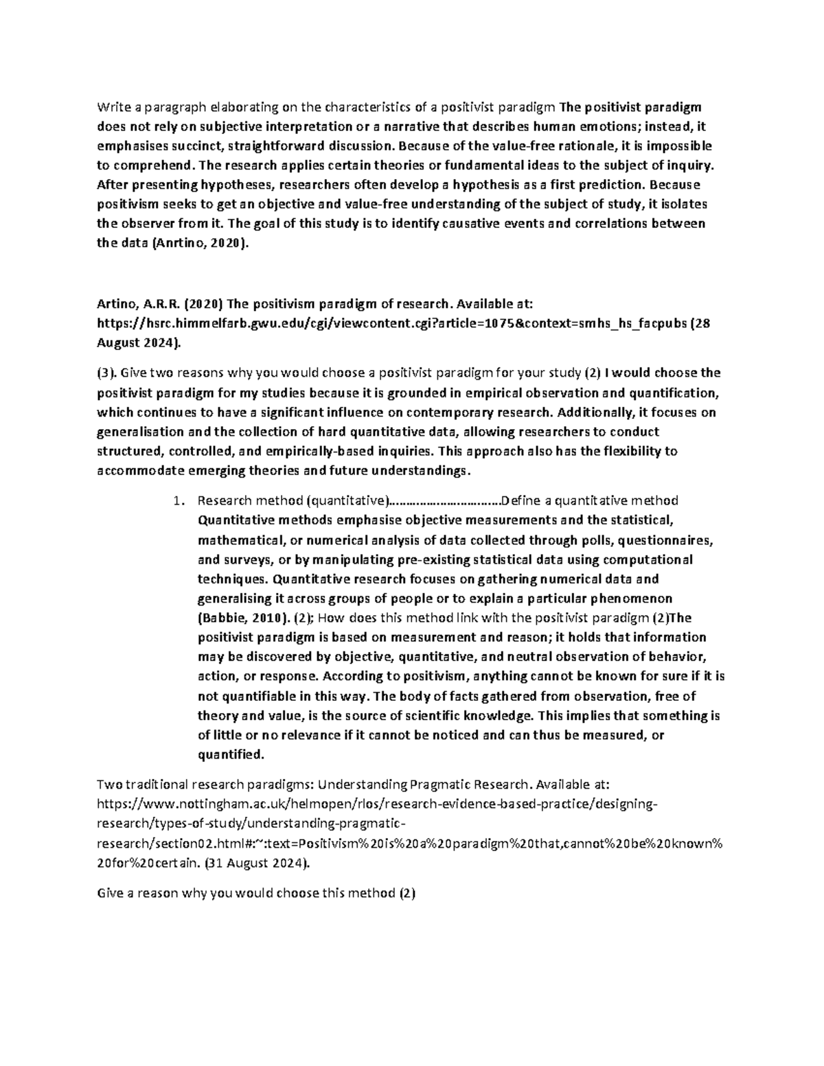 Positivist Research Paradigm: Characteristics and Methodology Insights ...