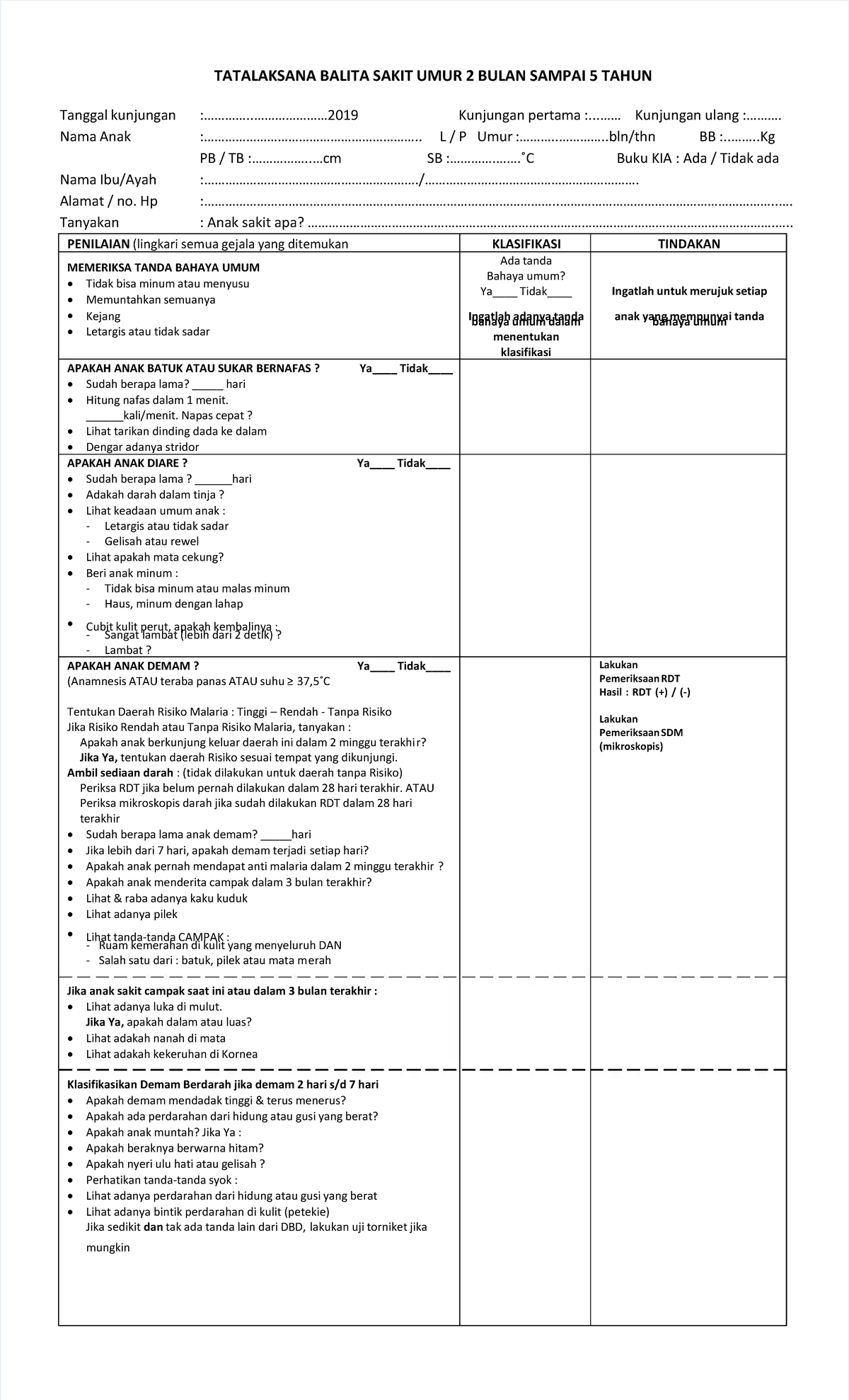 Form MTBS dan MTBM - mtbs chart pediatric nursing - TATALAKSANA BALITA ...