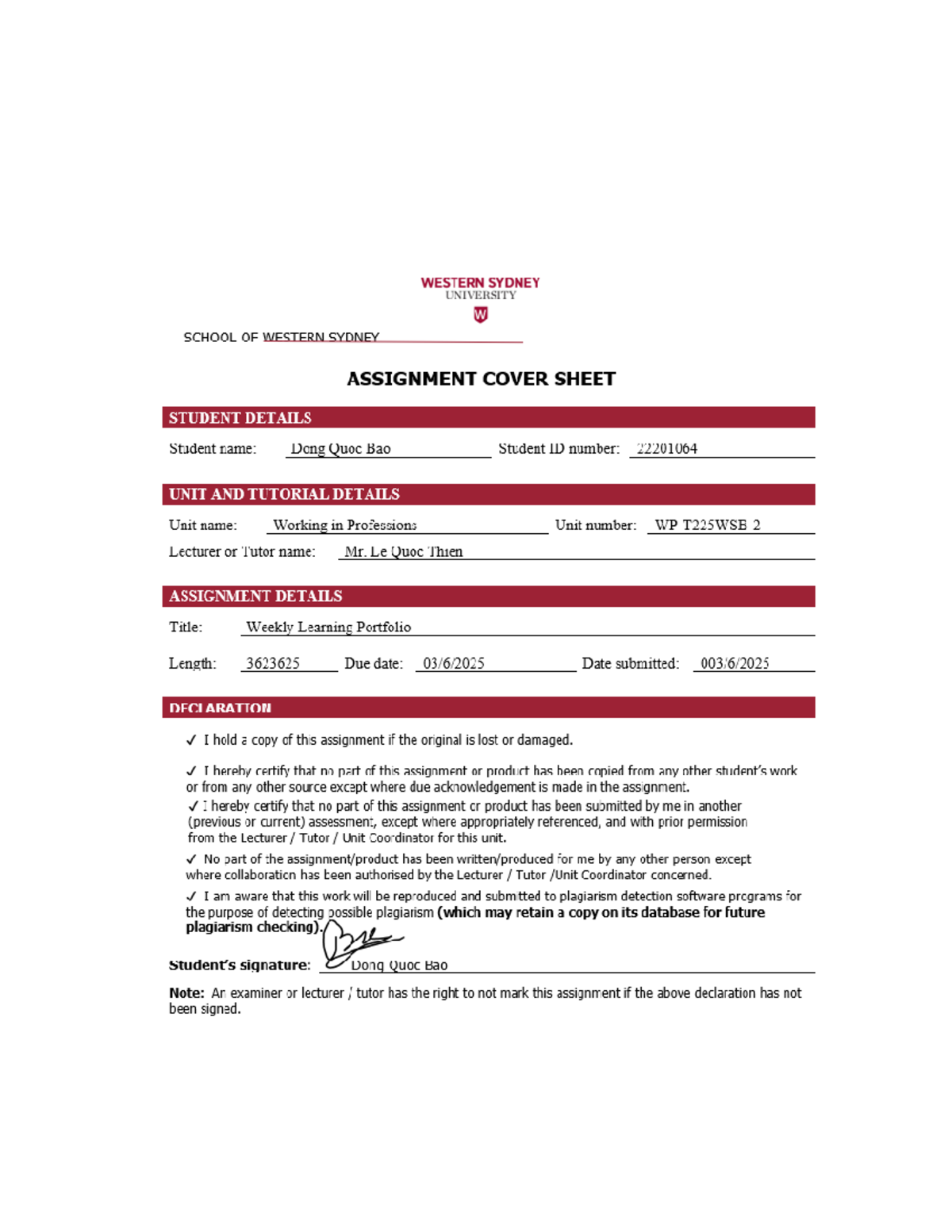 Weekly Learning Portfolio Assessment 3: Communication & CSR Insights ...