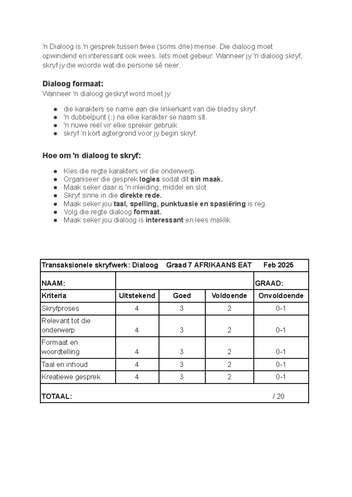 Graad 6 Afrikaans Taak 5: Leeftyd van 'n Leeu en Teksvrae - Studocu