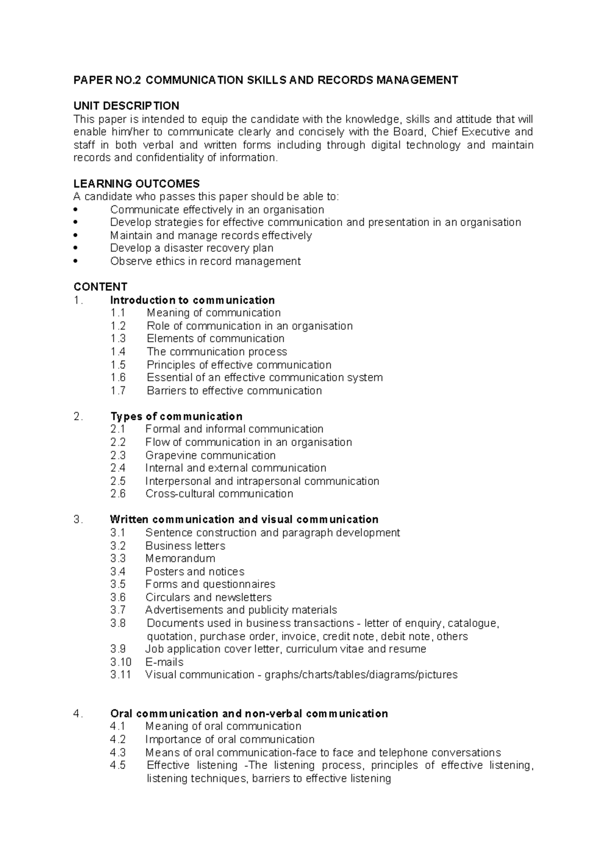 CS COMM Skills & Records MGT 2024: Comprehensive Guide - Studocu