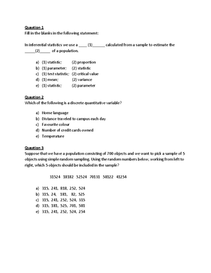 Full notes introduction to statistics - Contents 1 Introduction 1 ...