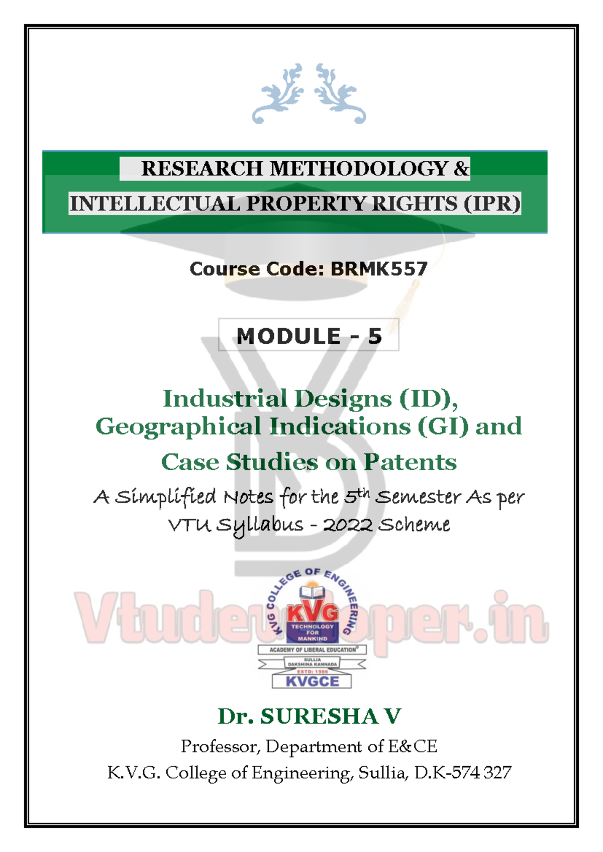 BRMK Module 5: Industrial Designs, Geographical Indications, and ...