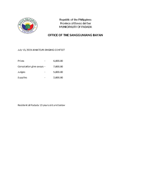 Sayawit - Criteria - SAYAWIT CAROLING CONTEST (General Guidelines and ...