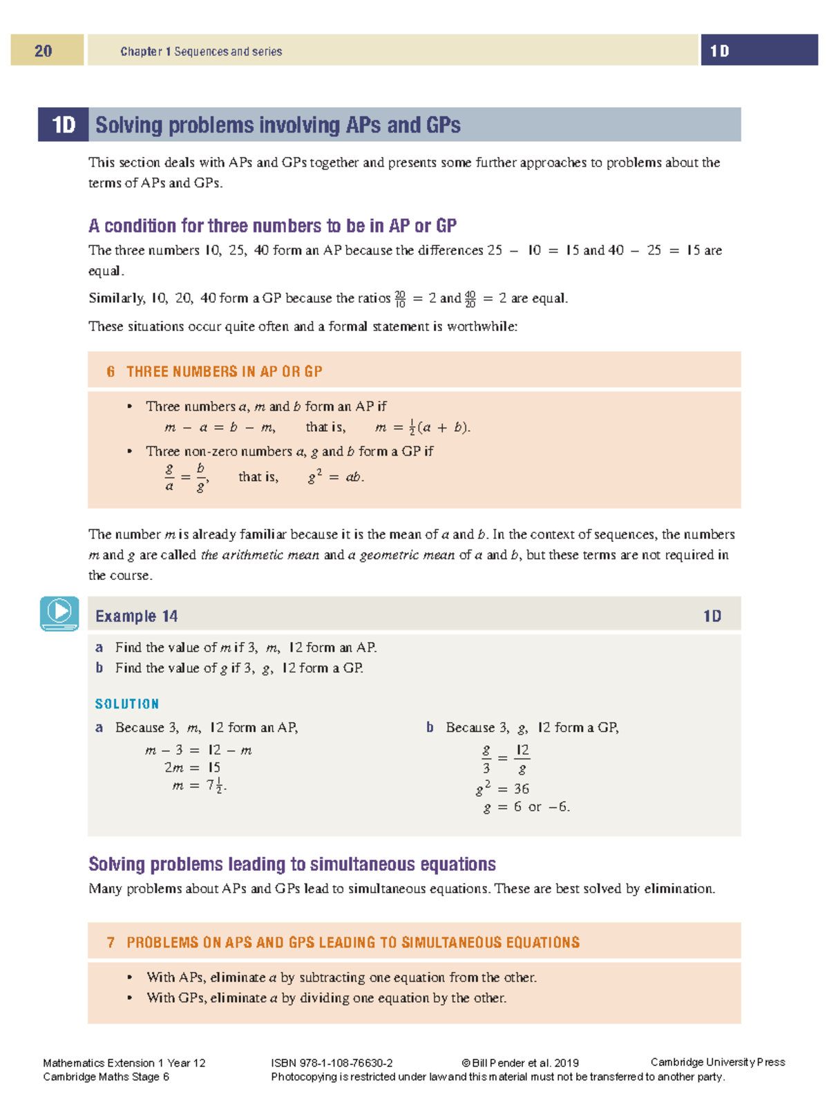 1D Chapter 1: Sequences and Series - Solving APs and GPs - Studocu