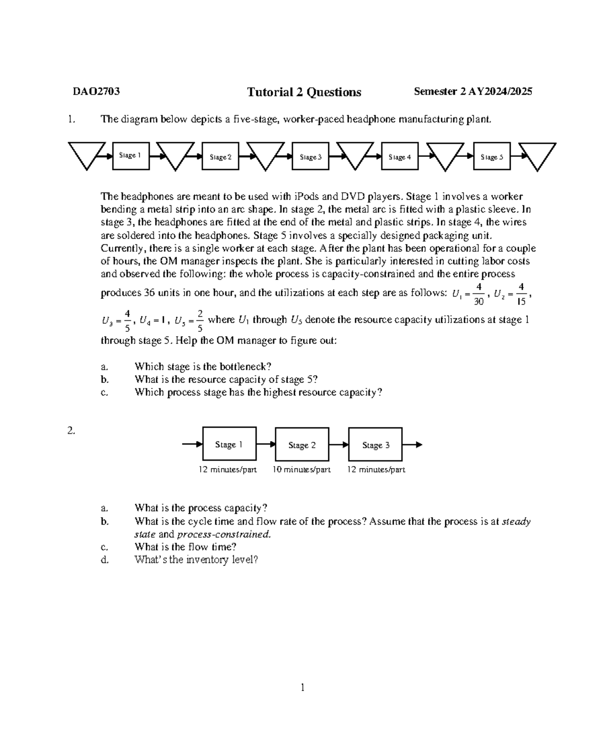 Tutorial 2 Questions - DAO2703 Tutorial 2 Questions Semester 2 AY 2024 ...