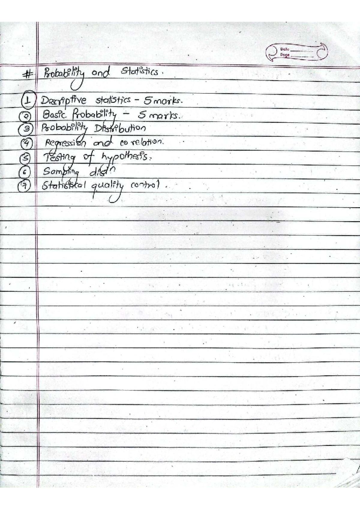 Probability and Statistics Notes (Semester 4) - Studocu