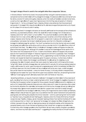 A Christmas Carol Essay - The essay analyses the struggles of the poor ...