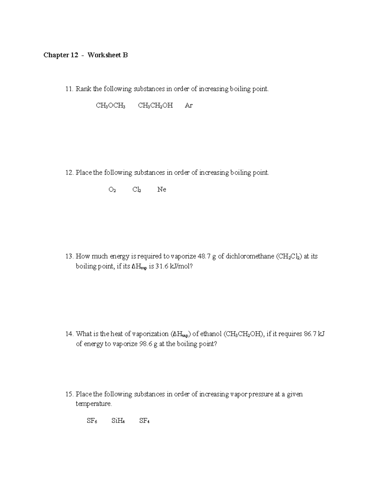 Ch12 worksheet B - chapter 12 review - Chapter 12 - Worksheet B Rank ...