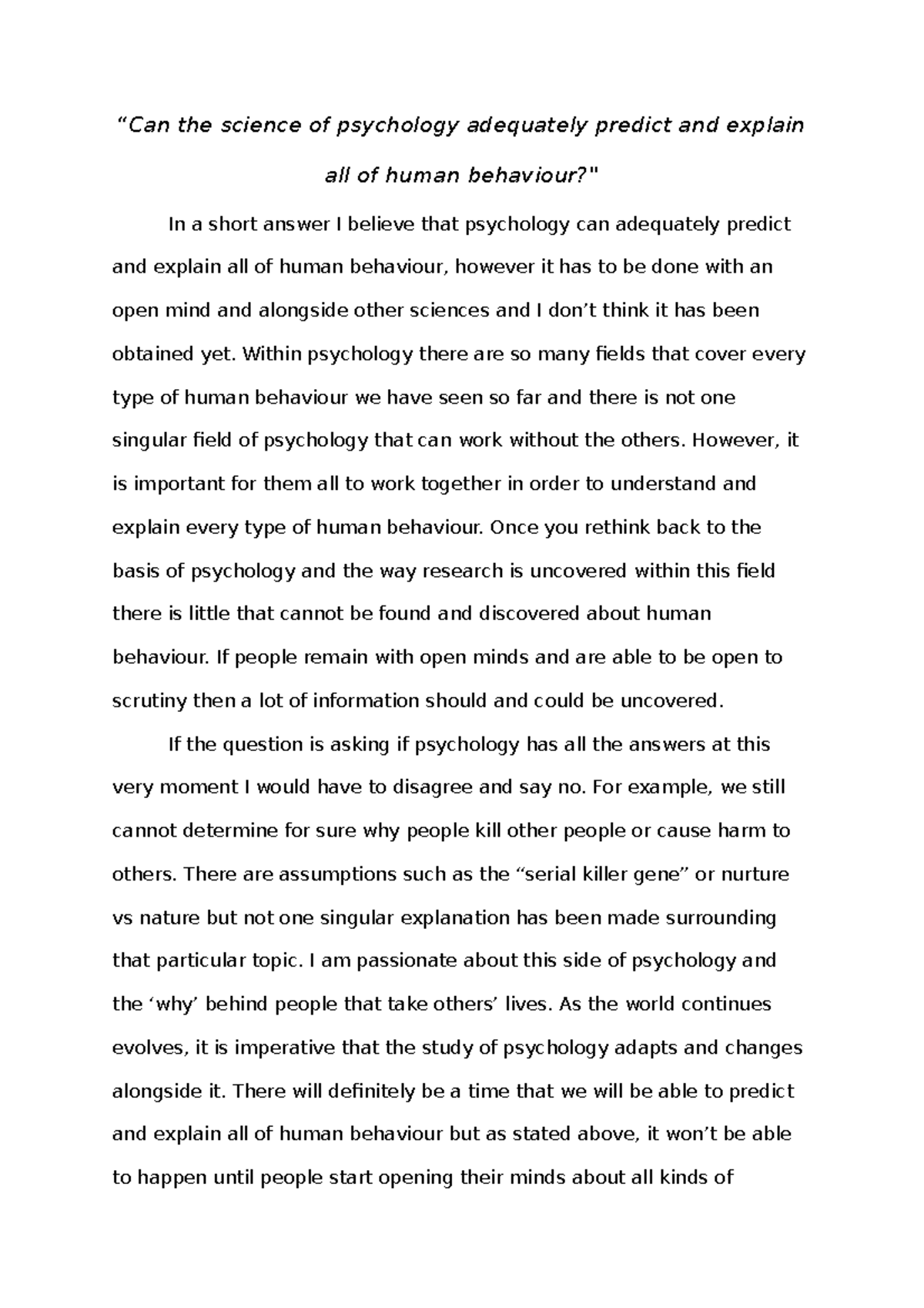 PEP 2 Stanovich Preface & Insights on Human Behavior Prediction - Studocu
