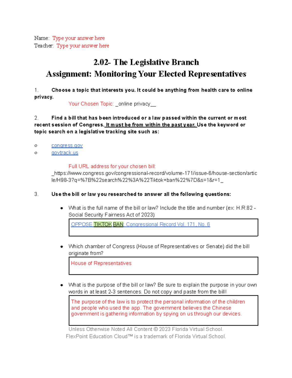 Revised 2.02 Legislative Branch Assignment - Spring 2025 - Studocu