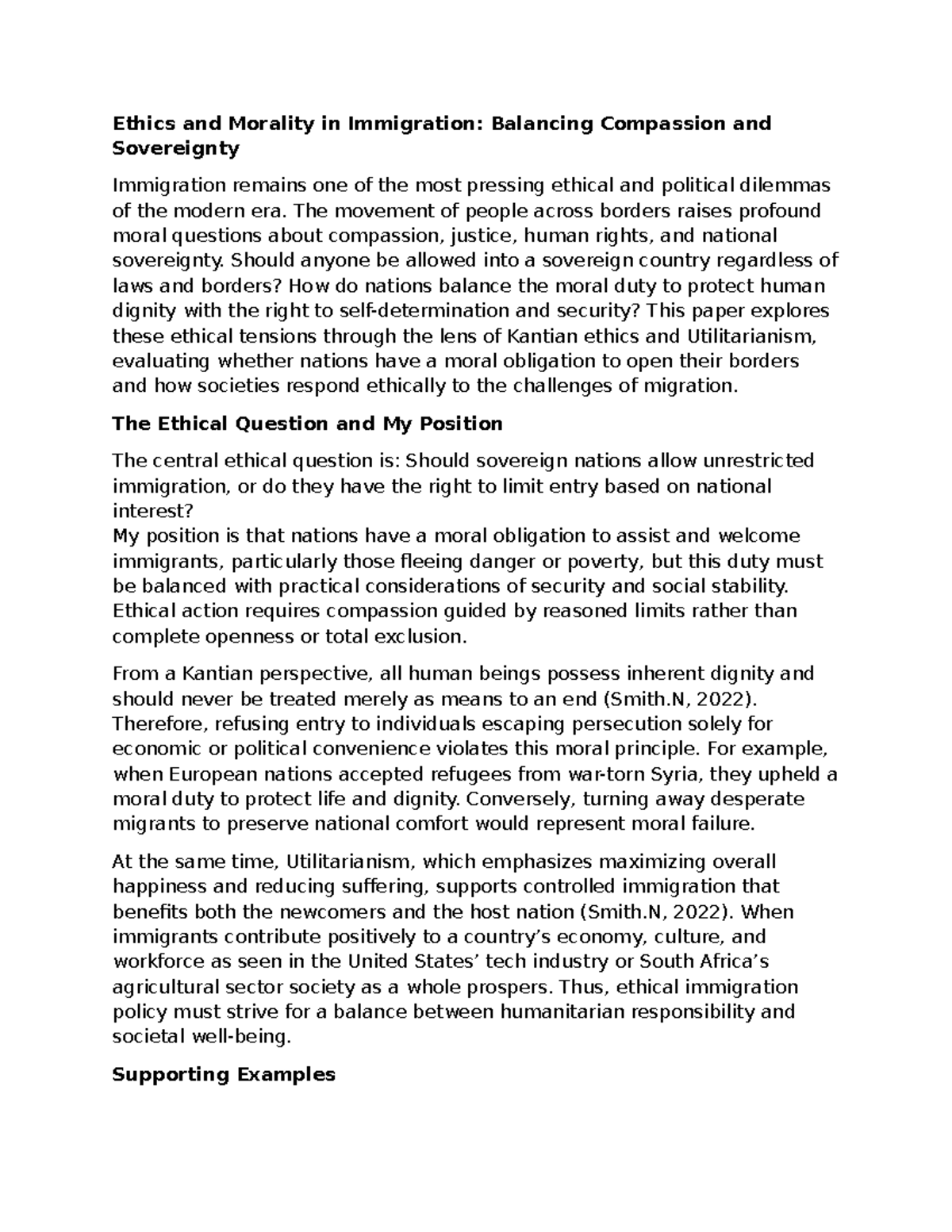 Ethics of Immigration: Balancing Compassion & Sovereignty (Unit 5 ...