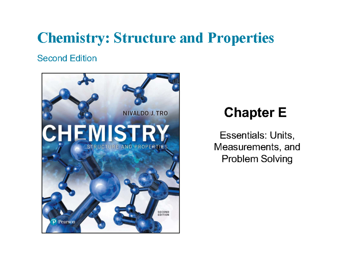 Chemistry 101: Chapter E - Essentials of Measurement & Units - Studocu