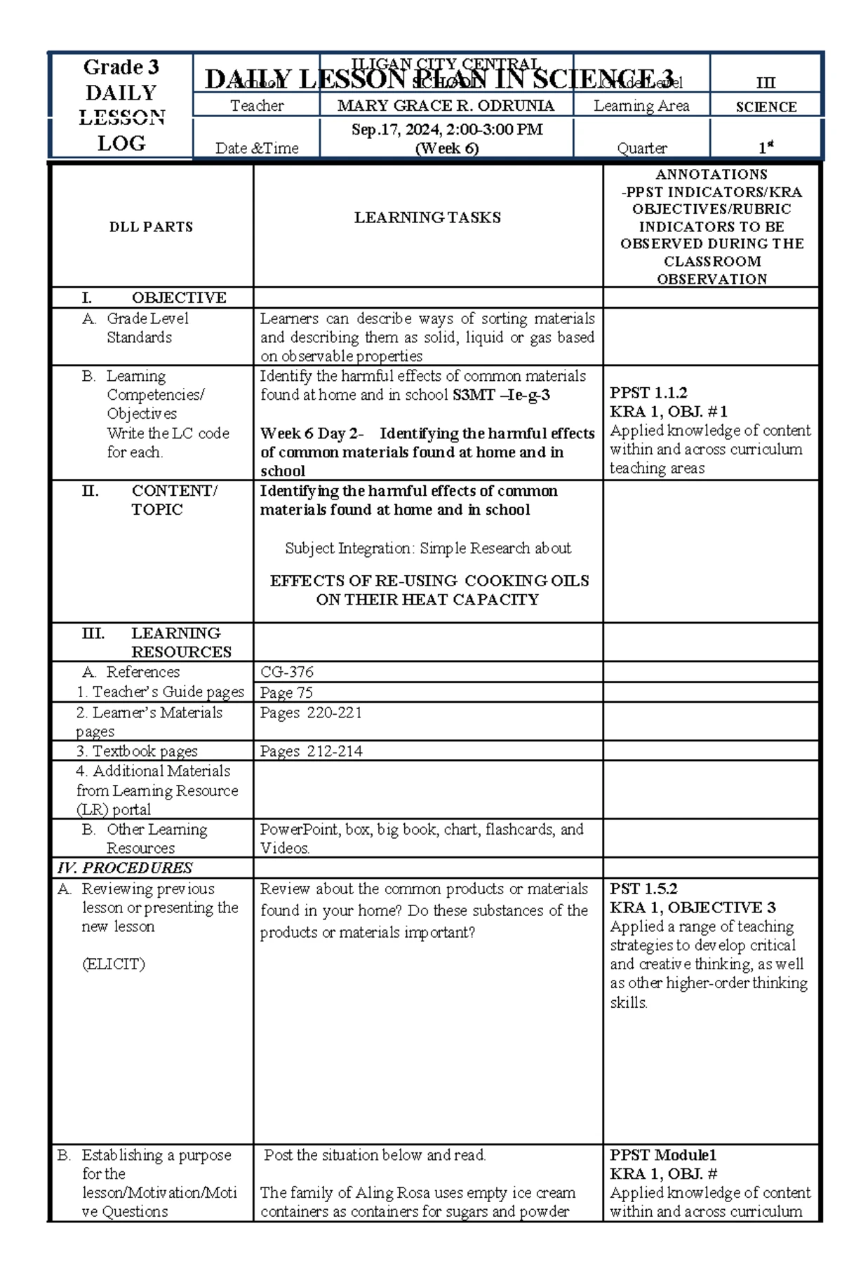 DLP: Weather Conditions - English Lesson Plan for Science III - Studocu