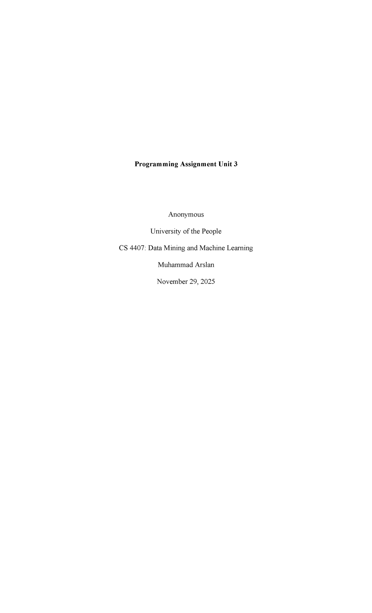 CS 4407: Programming Assignment 3 - Multiple Linear Regression Analysis ...