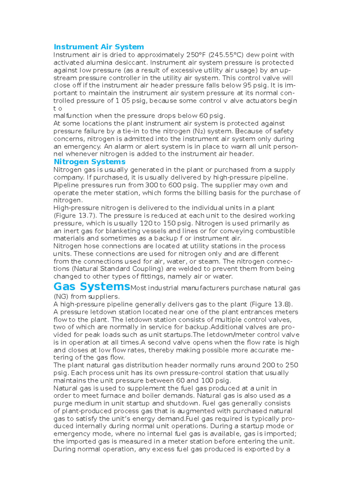 Process control and application 57 - Instrument Air System Instrument ...
