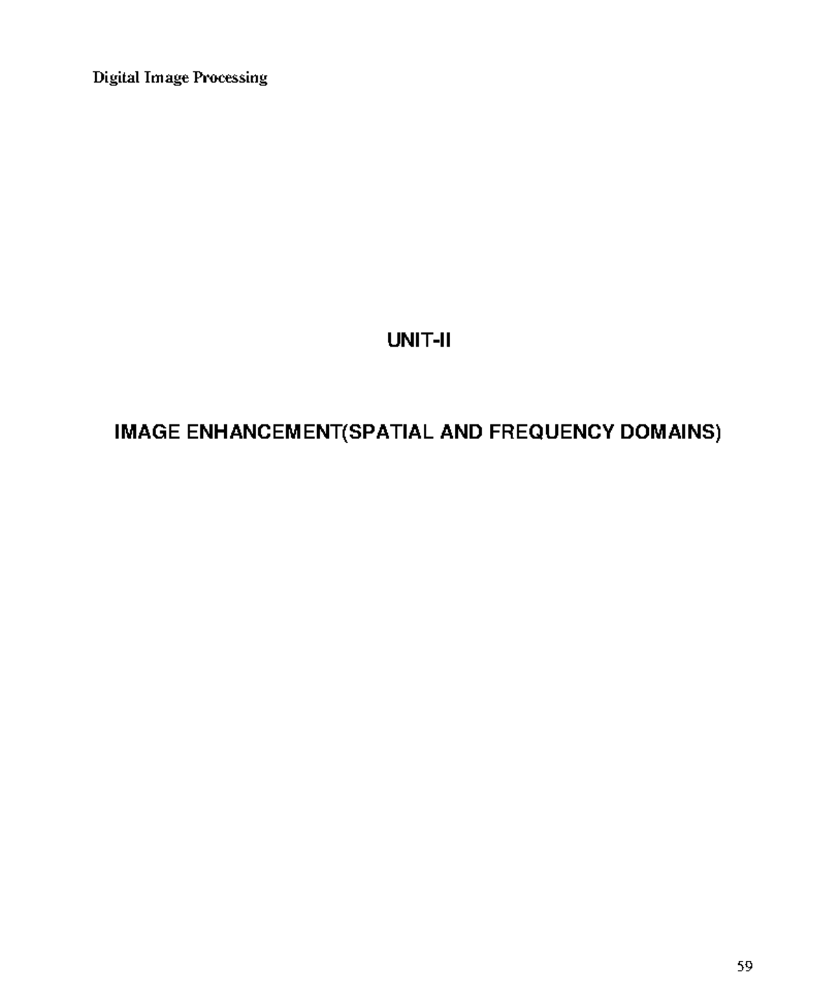 DIP-Notes - Unit II: Image Enhancement Techniques in Digital Image ...