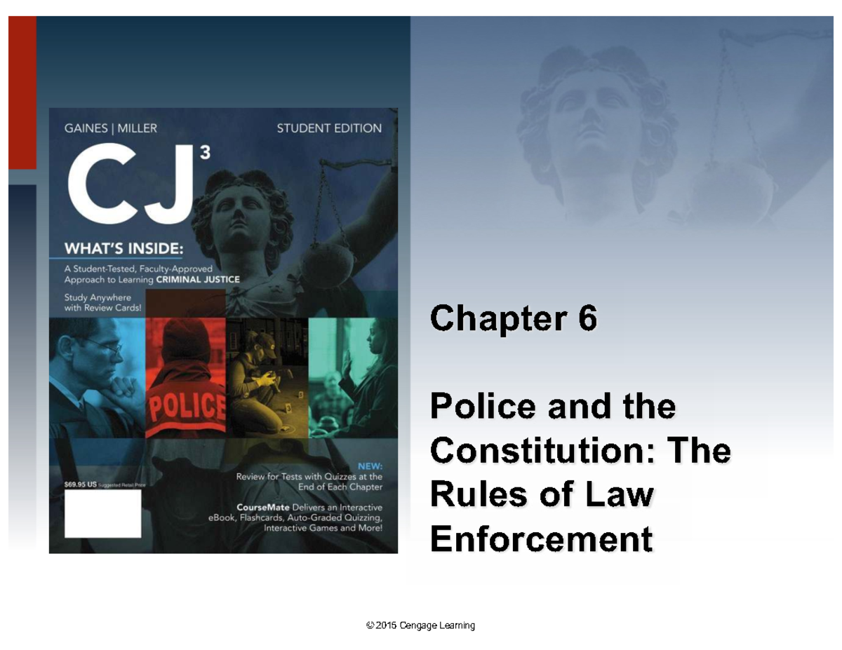 Chapter 6: Police and the Constitution - Law Enforcement Rules (Intro ...