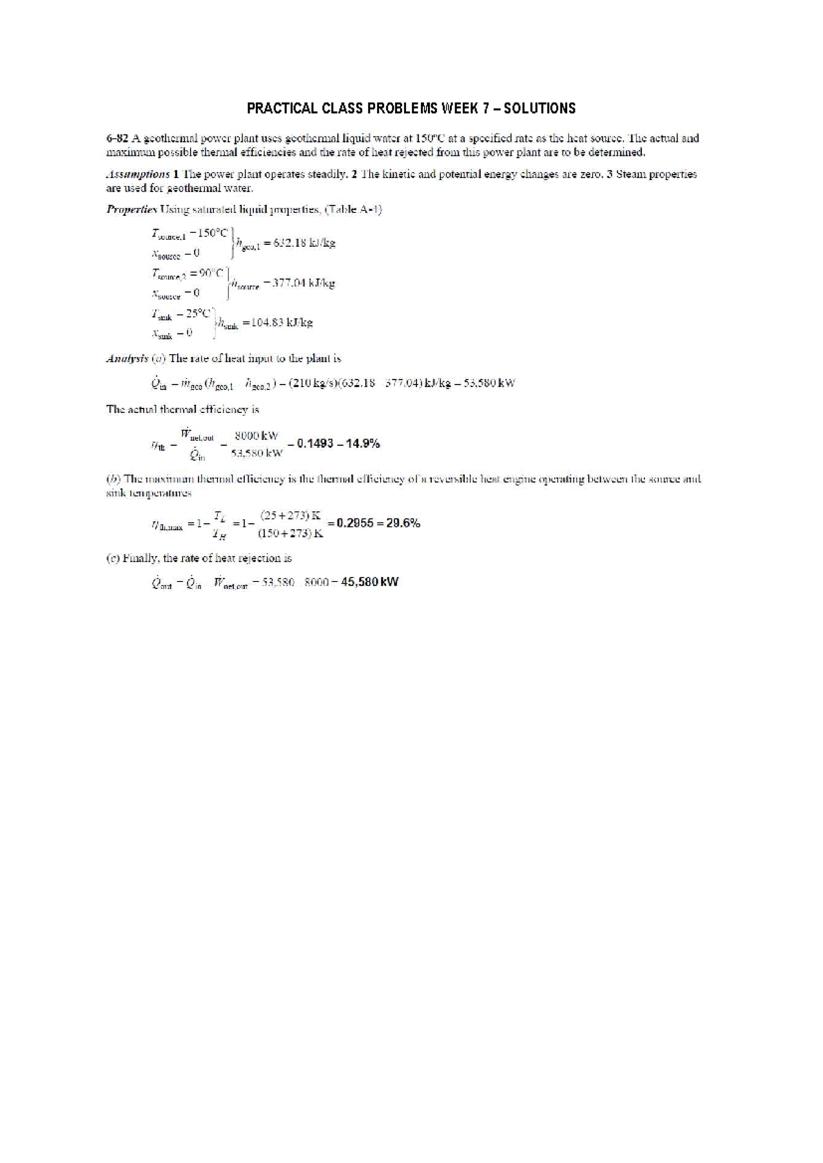 PRACTICAL CLASS PROBLEMS WEEK 7 - SOLUTIONS - Studocu