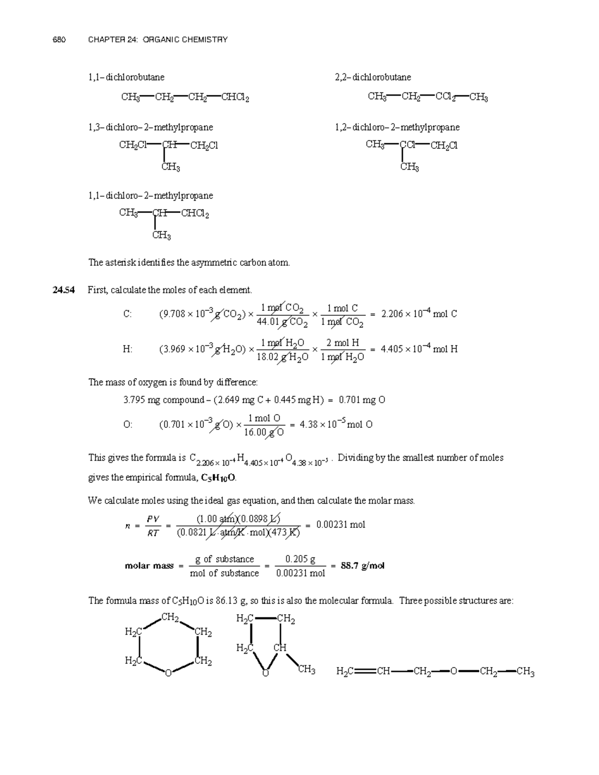 680 CHAPTER 24: ORGANIC CHEMISTRY MOLE CALCULATIONS & FORMULAS - Studocu