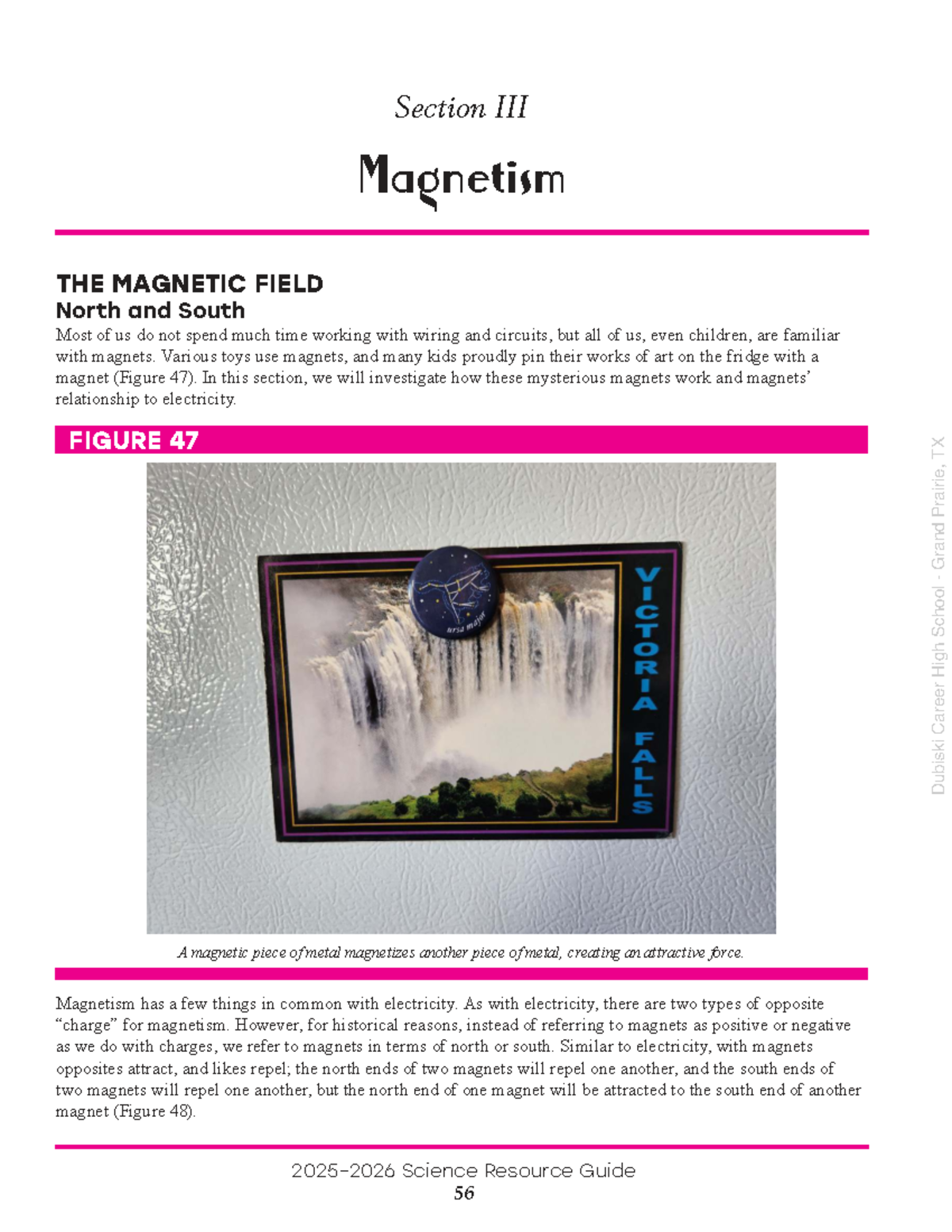 2025-2026 Science Resource Guide: Magnetism & Electromagnetism Overview - Studocu