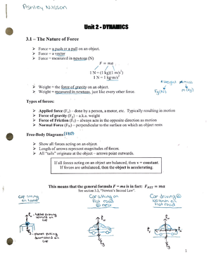 Physics Eq Sheet - SPH 3U Equation Sheet Forces: Uniform Motion: At ...