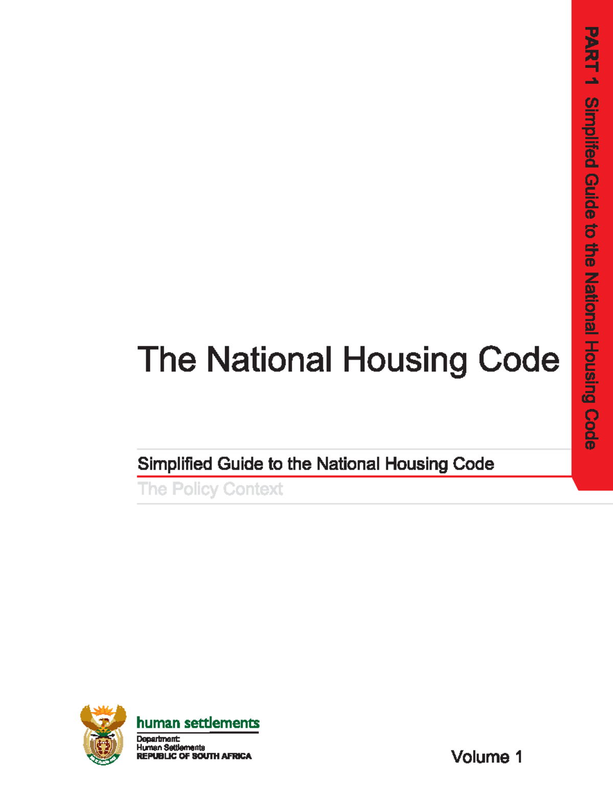 1 Vol 1 Part 1 Simplified Guide to the National Housing Code - TABLE OF ...