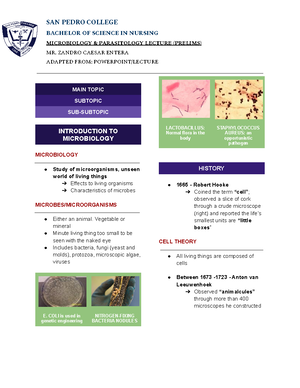 MP-LEC - microbiology and parasitology lecture notes - MICROBIOLOGY AND ...