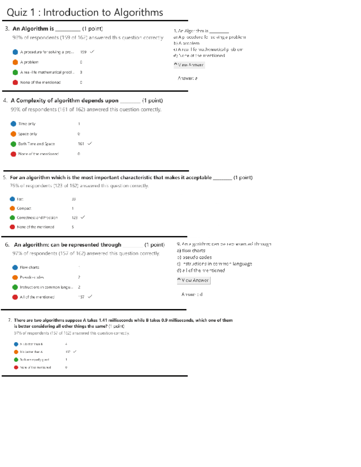 Algorithm quizzes - questions - Studocu