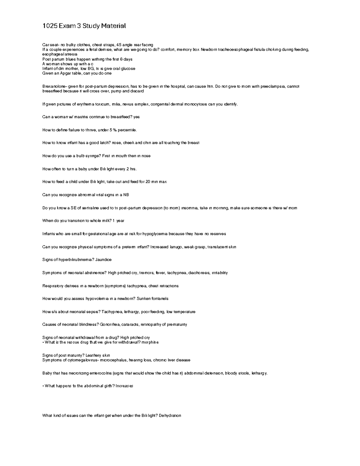 1025 Exam 3 Study Guide: Key Topics & Details for Success - Studocu