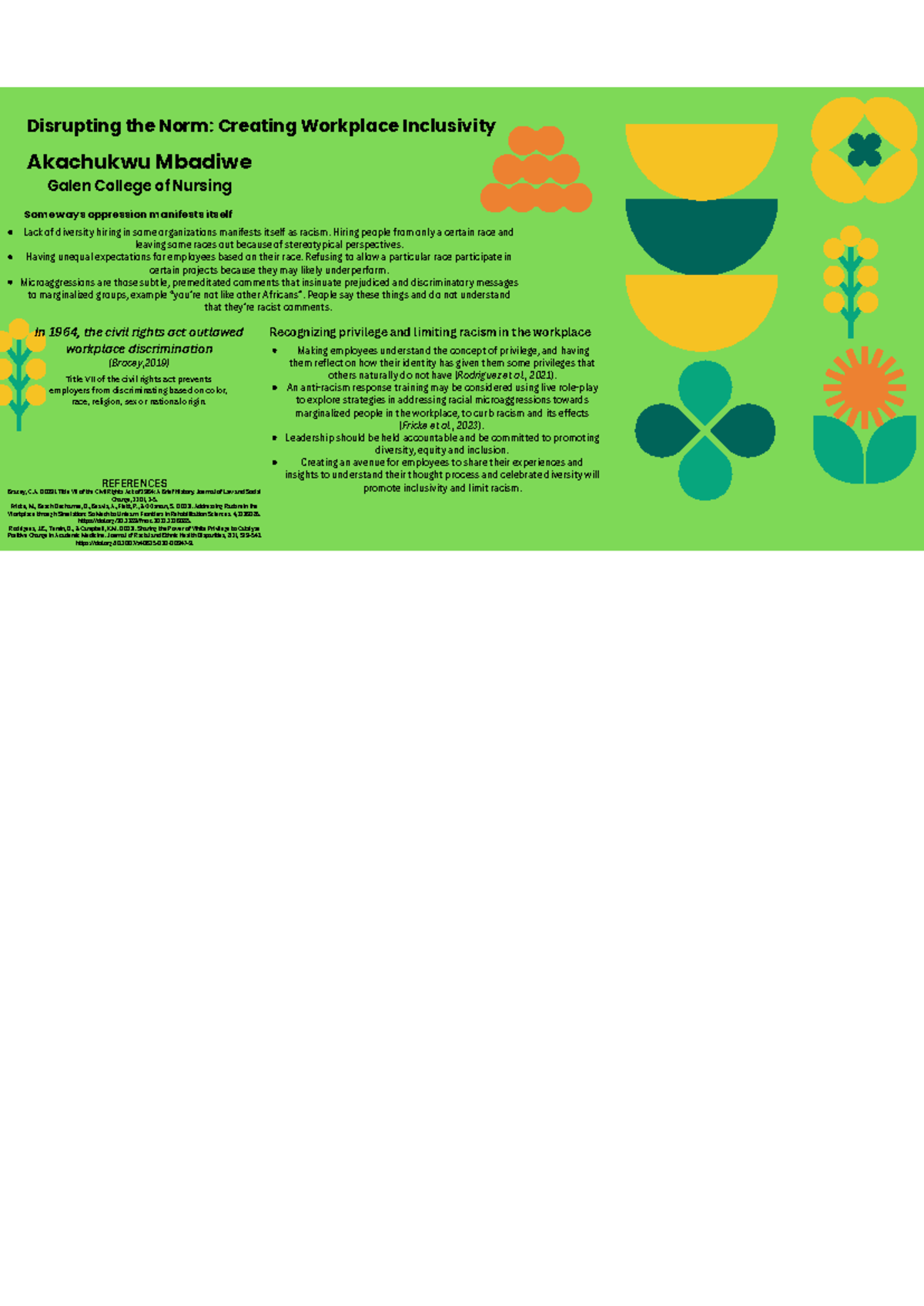 Anti-Oppression Plan Infographic: Addressing Workplace Racism and ...