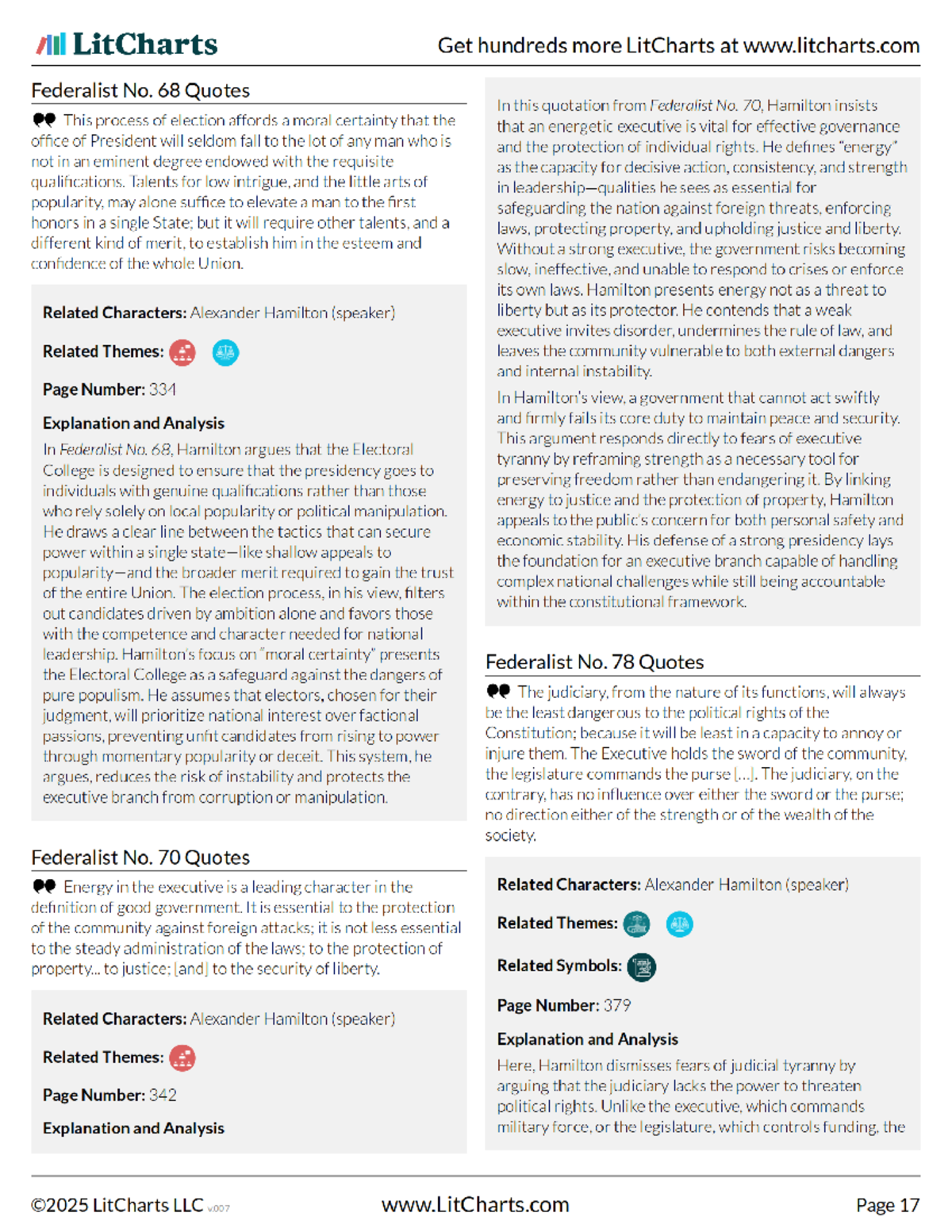 The-Federalist-Papers-Lit Chart 17 - LitCharts Get hundreds more ...