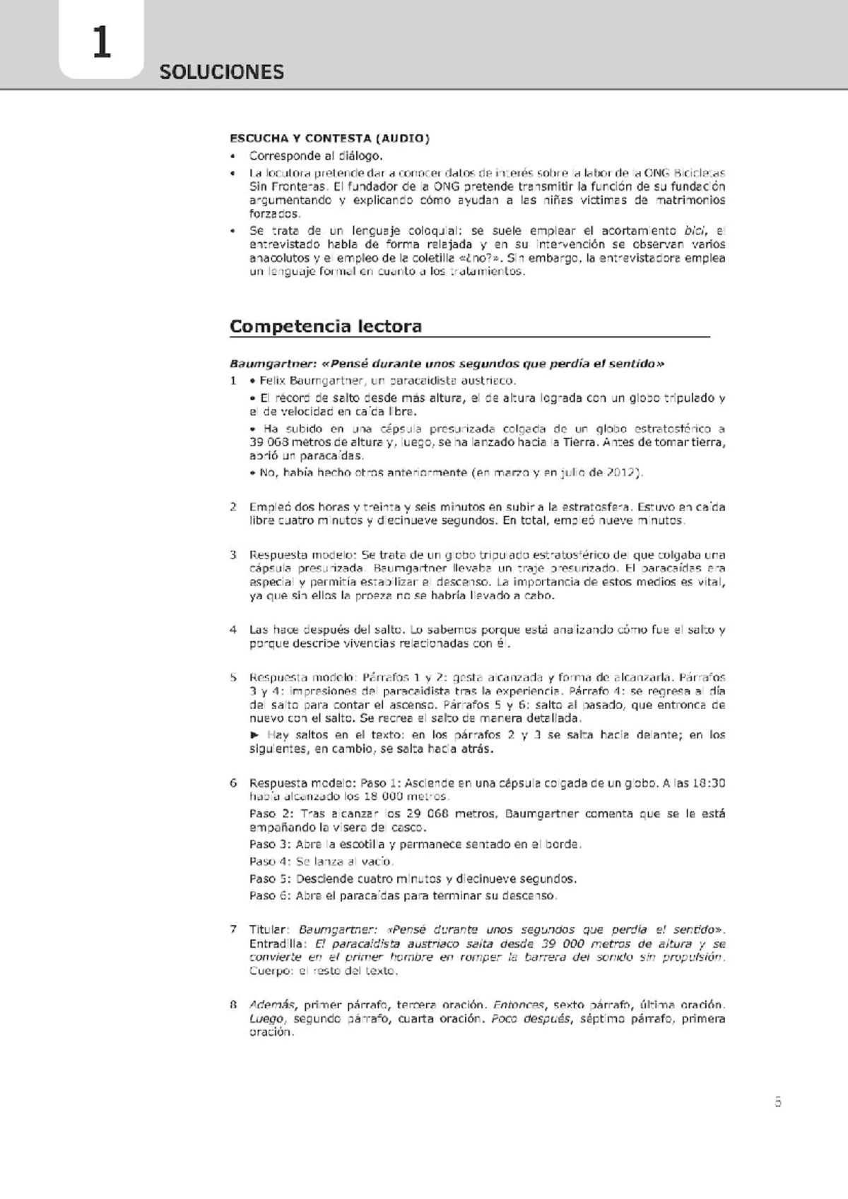 Solucionario 3 ESO Ly L 5 14 - 1 SOLUCIONES ESCUCHA Y CONTESTA (AUDIO ...