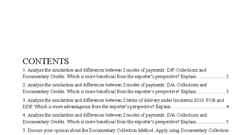 International Trade Payment Methods: Collections vs. Documentary ...