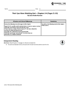 5.01 Lit - The assignment was given in Semester 2 of Senior Year AP LIT ...