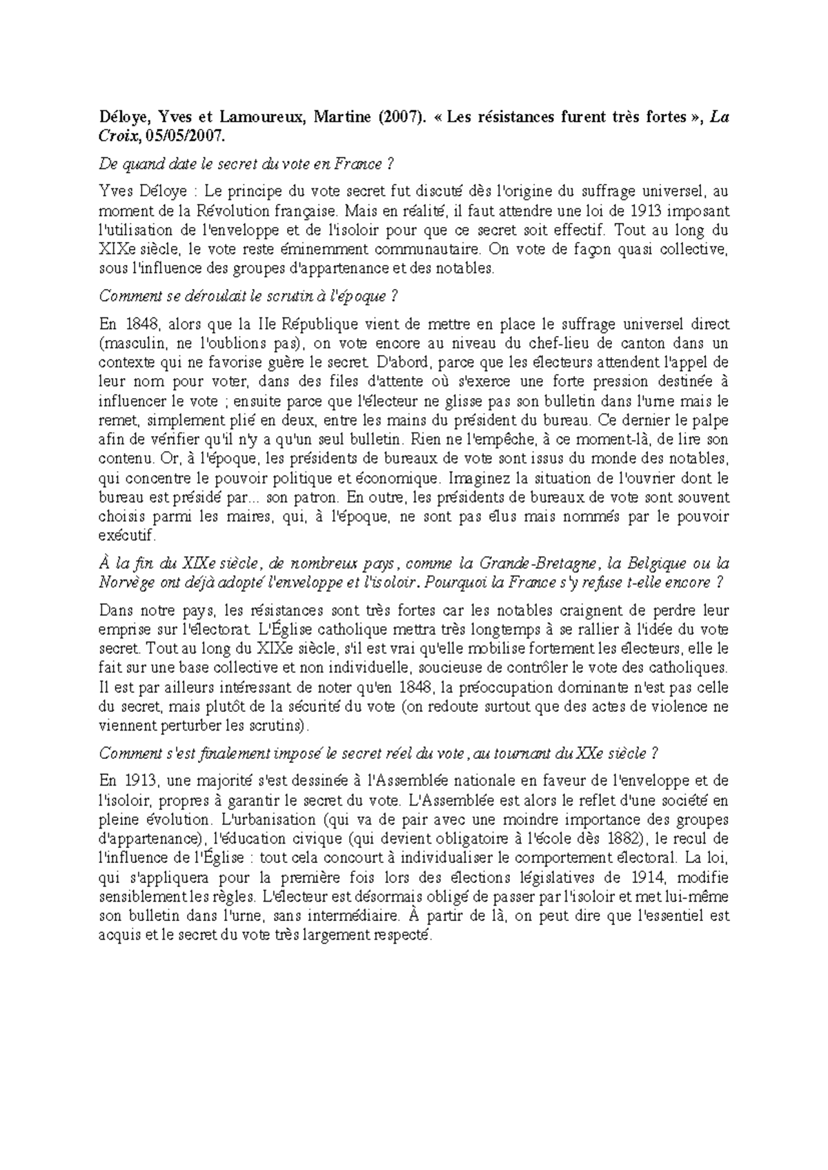 1decc81loye les-recc81sistances-furent-trecc 80s-fortes - Déloye, Yves ...
