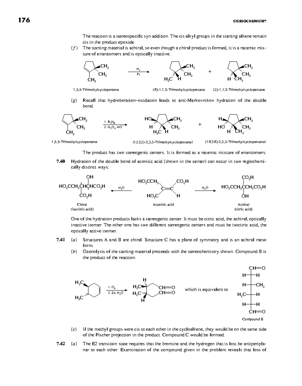 Organic Chemistry 4th Ed: Stereochemistry Insights (OC 176) - Studocu