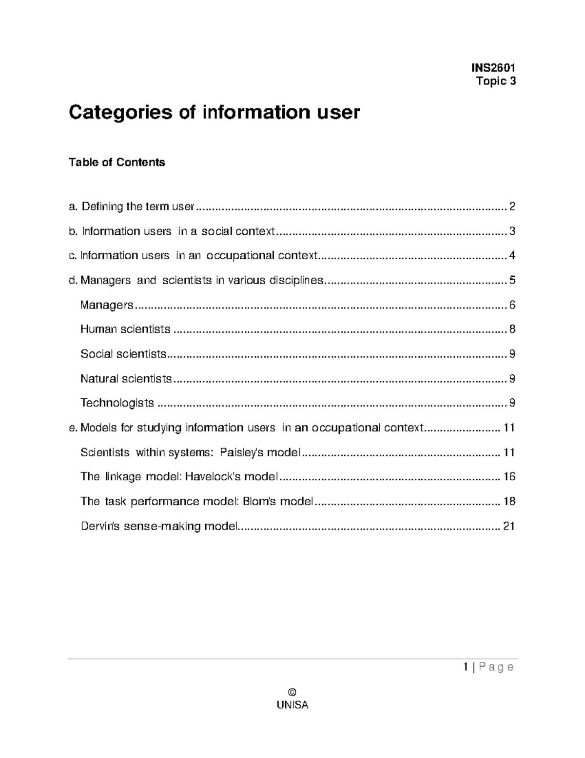 Topic 3 - Understanding Information Users in Various Contexts - Studocu